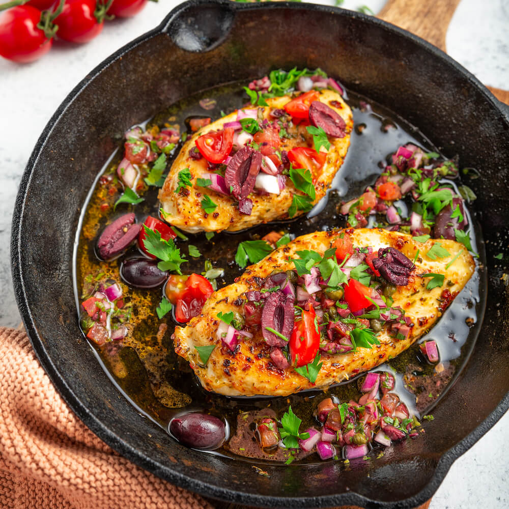 Pechuga de pollo, tomate y olivas | Receta | JUST SPICES