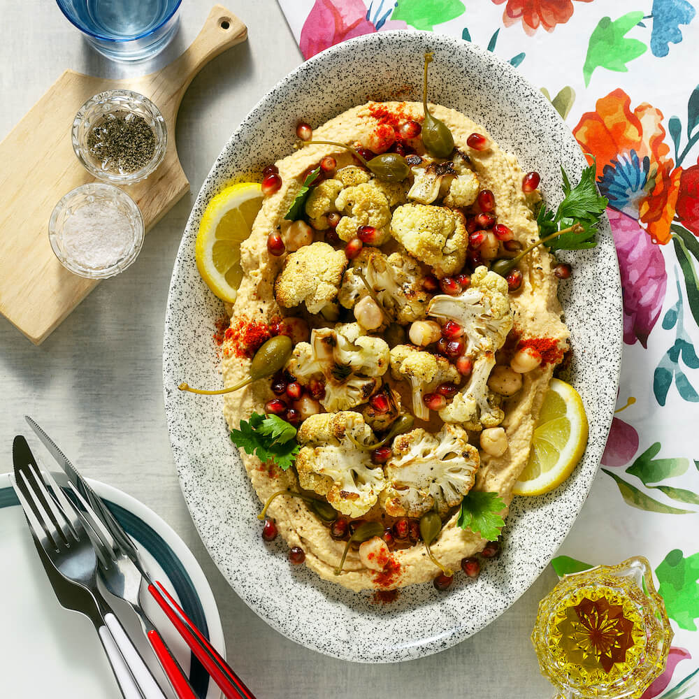 Coliflor al horno con hummus | Receta | JUST SPICES