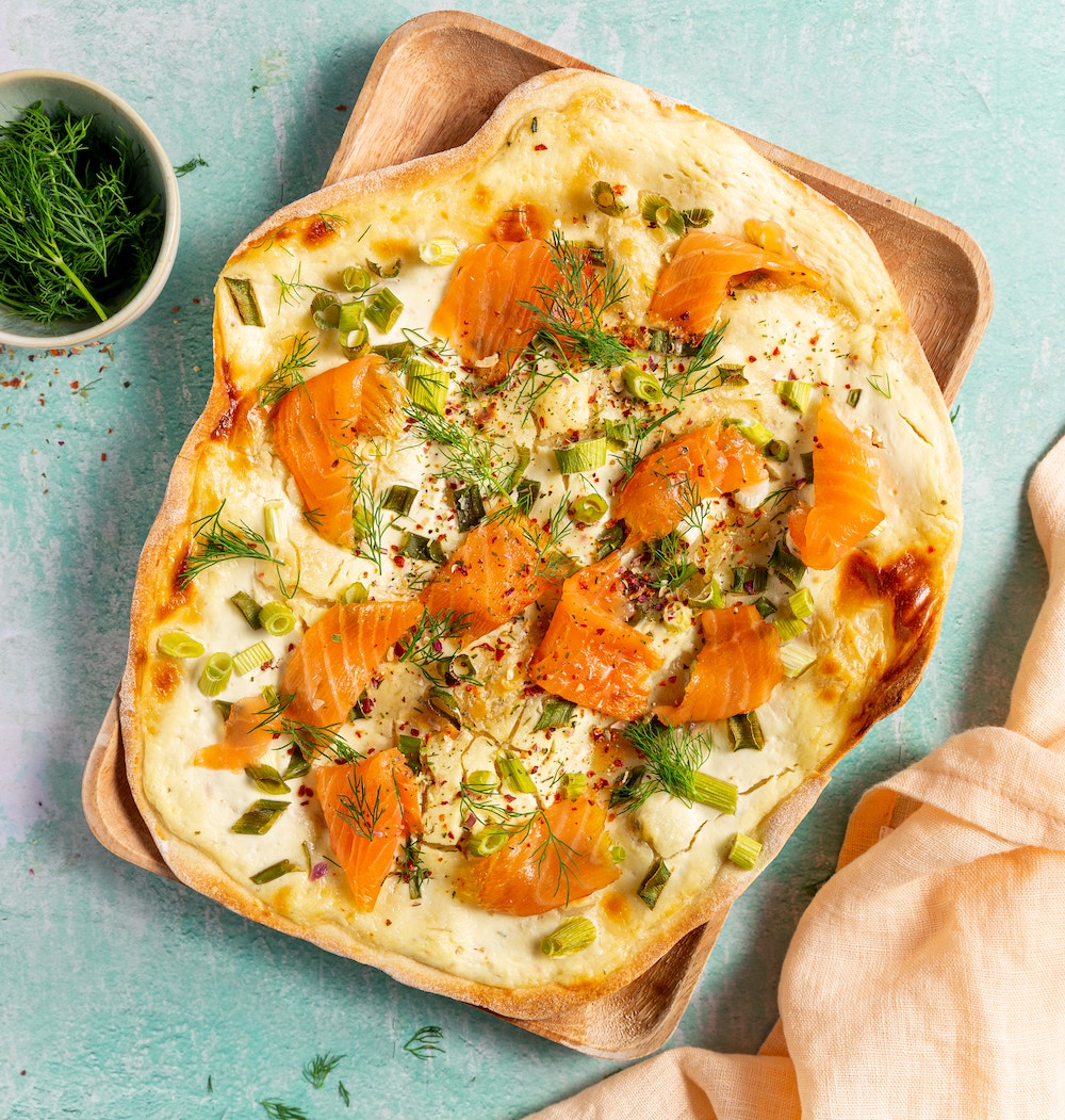 Pizza de salmón ahumado low-carb | Receta | JUST SPICES