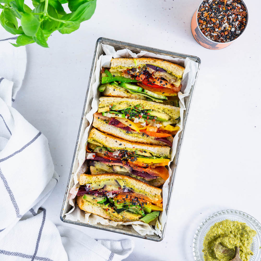 Sándwich vegetal multicolor | Receta | JUST SPICES
